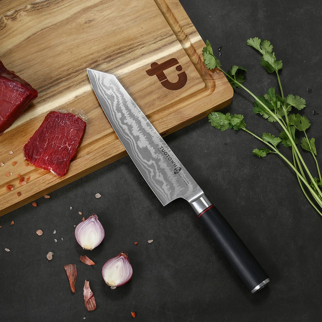 Кухонный нож Шеф Kiritsuke 218002, сталь VG10 DAMASCUS | TouTown